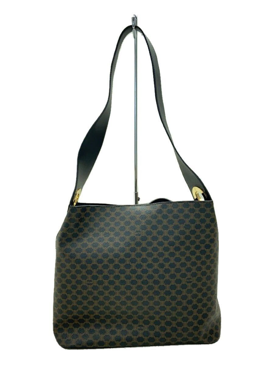 CELINE Shoulder Bag Old Macadam Pattern PVC Brown Tot… - Gem