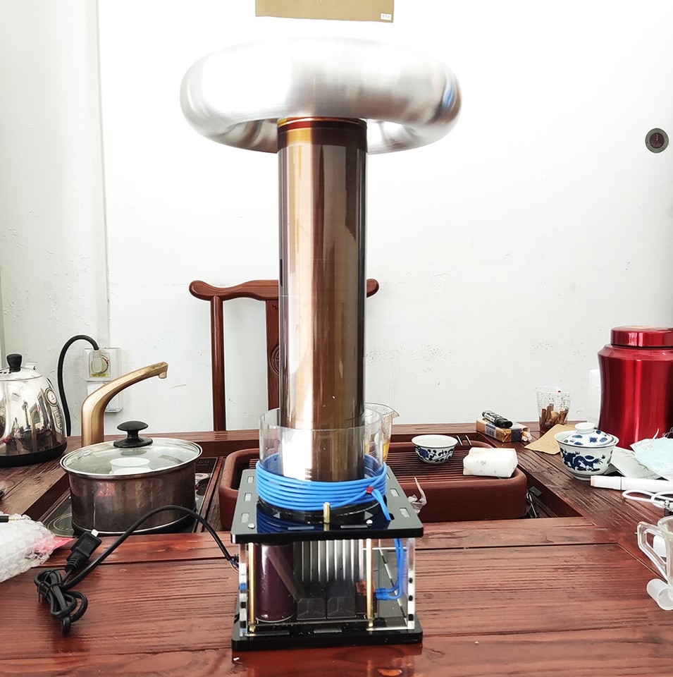High-power Tesla coil induction arc music Tesla coil pulse high voltage ...