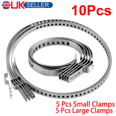 10x Universal CV Boot Clips Kit Stainless Steel Axle CV Joint Crimp ...