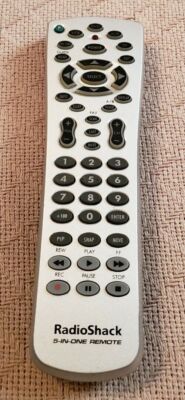 Radio Shack 5 In One Remote: TV, Cable/ SAT, VCR, DVD, AUX TESTED | eBay