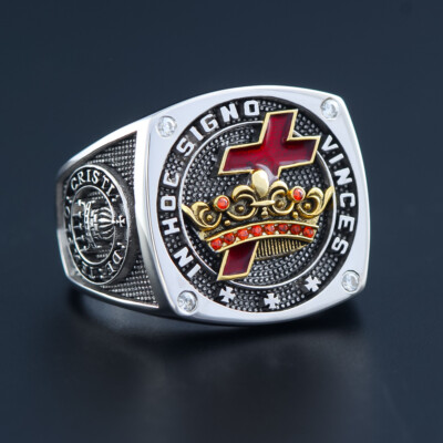 Knights Templar In Hoc Signo Vinces Crusader Seal Masonic Sterling ...