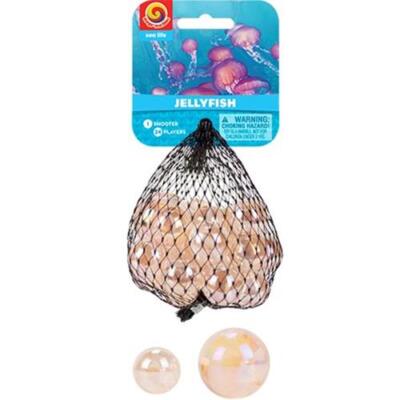 Mega Marble JELLYFISH MARBLE NET 24 Player Marbles & 1 Shooter Marble ...