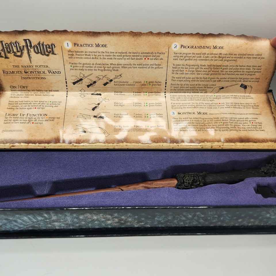 The Noble Collection Harry Potter TV Music IR Remote Control Wand NIB ...