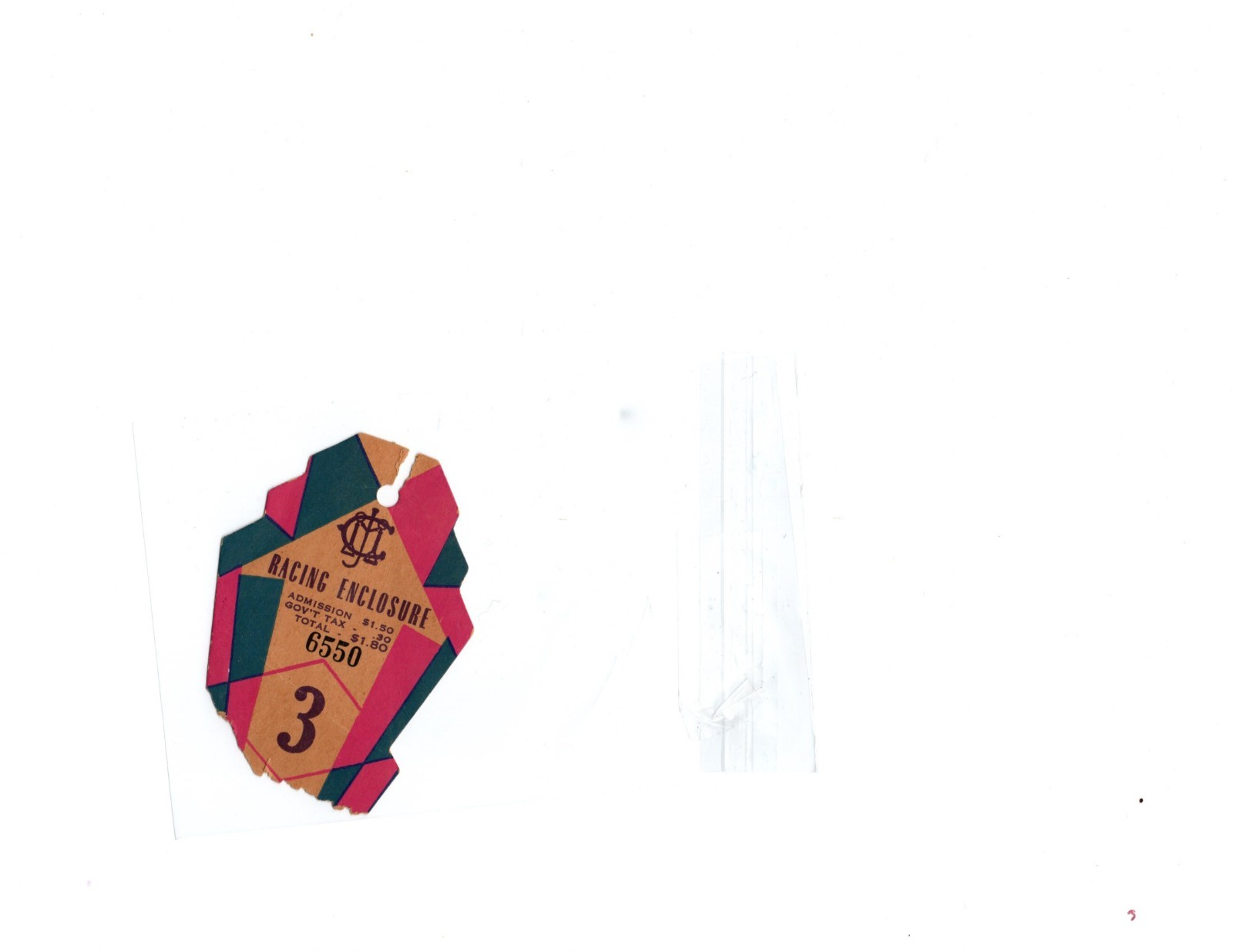 RARE HORSE RACING 1949 ADMISSION TICKET PIMLICO RACE TRACK MARYLAND DAY ...