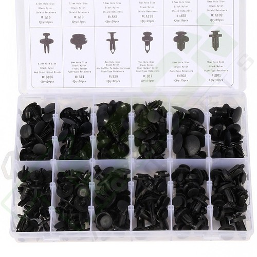 192pcs Plastic Rivet Fastener Push Pin Clips Trim For Car Auto Fender ...