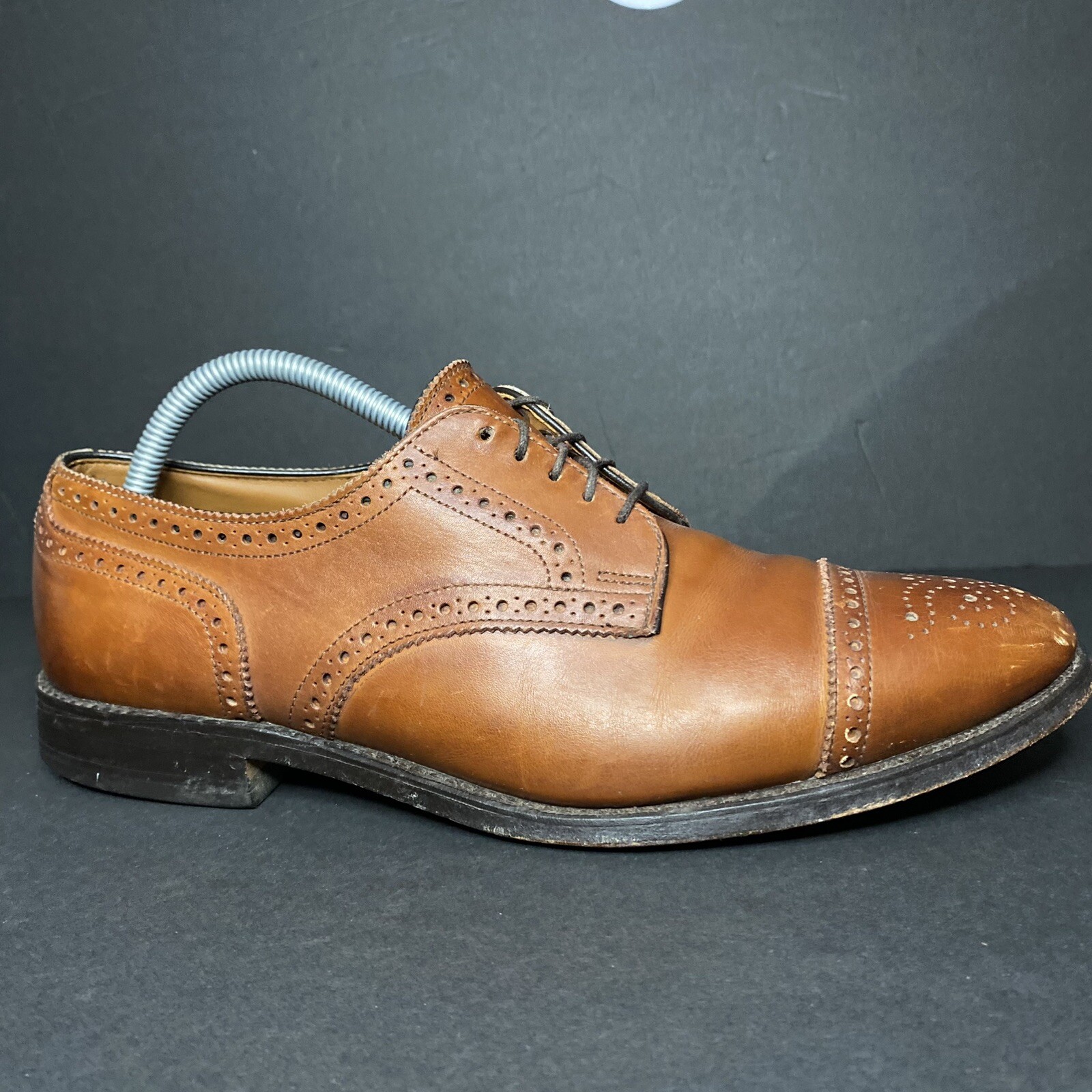 Allen Edmonds Sanford Walnut Leather Cap-toe Derby US… - Gem