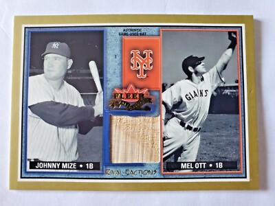 MELL OTT & JOHNNY MIZE 2002 FLEER FALL CLASSICS GAME USED BAT (MIZE) | eBay