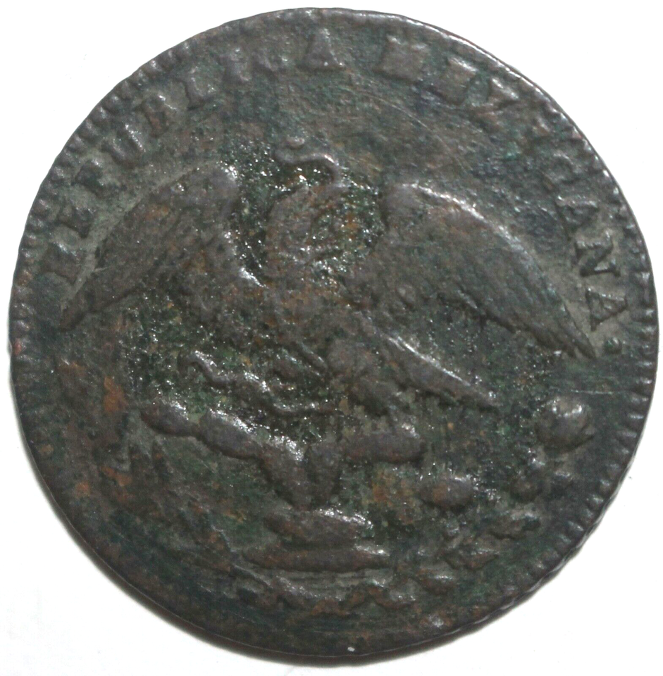 Mexican Federal Coinage 1/4 Real Coin 1836 Mo KM# 358 Mexico Quarto ...