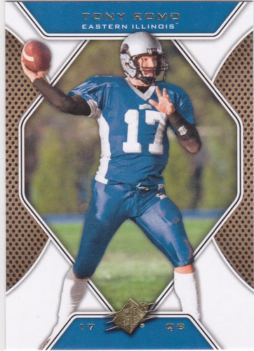TONY ROMO Upper Deck SPX NCAA College Football Card EASTERN ILLINOIS ...