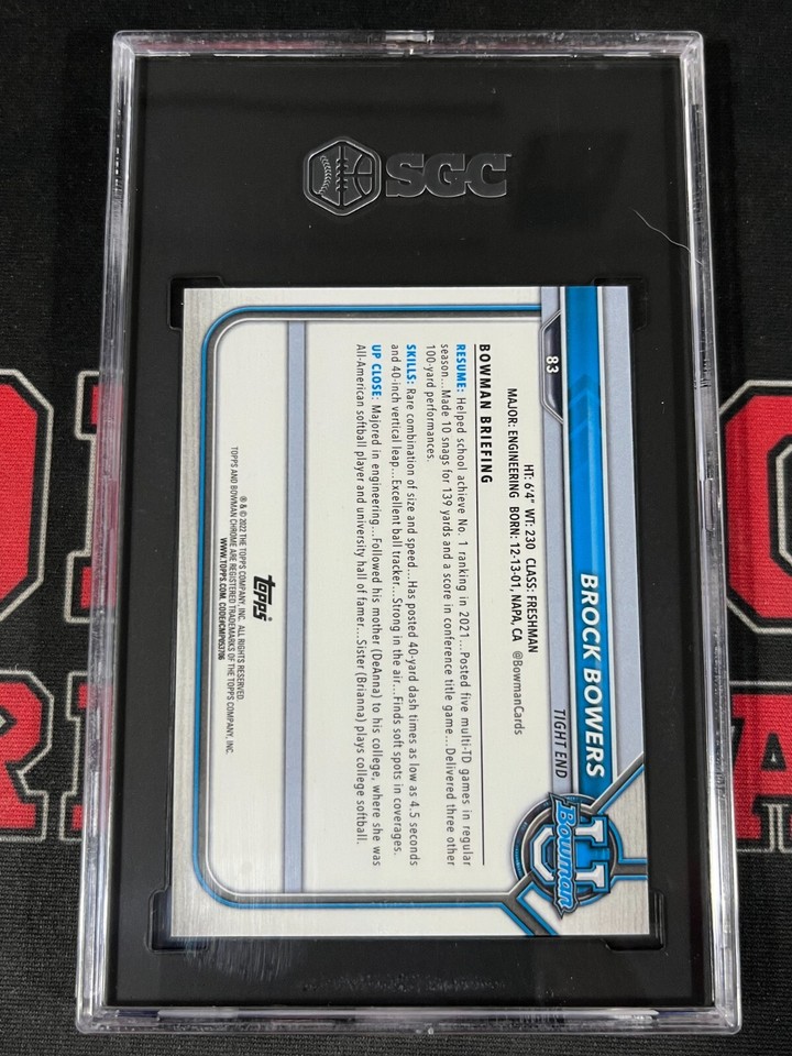 2021 BROCK BOWERS /199 1ST BLUE SGC 9.5 RC GEORGIA BOWMAN U UNIVERSITY ...