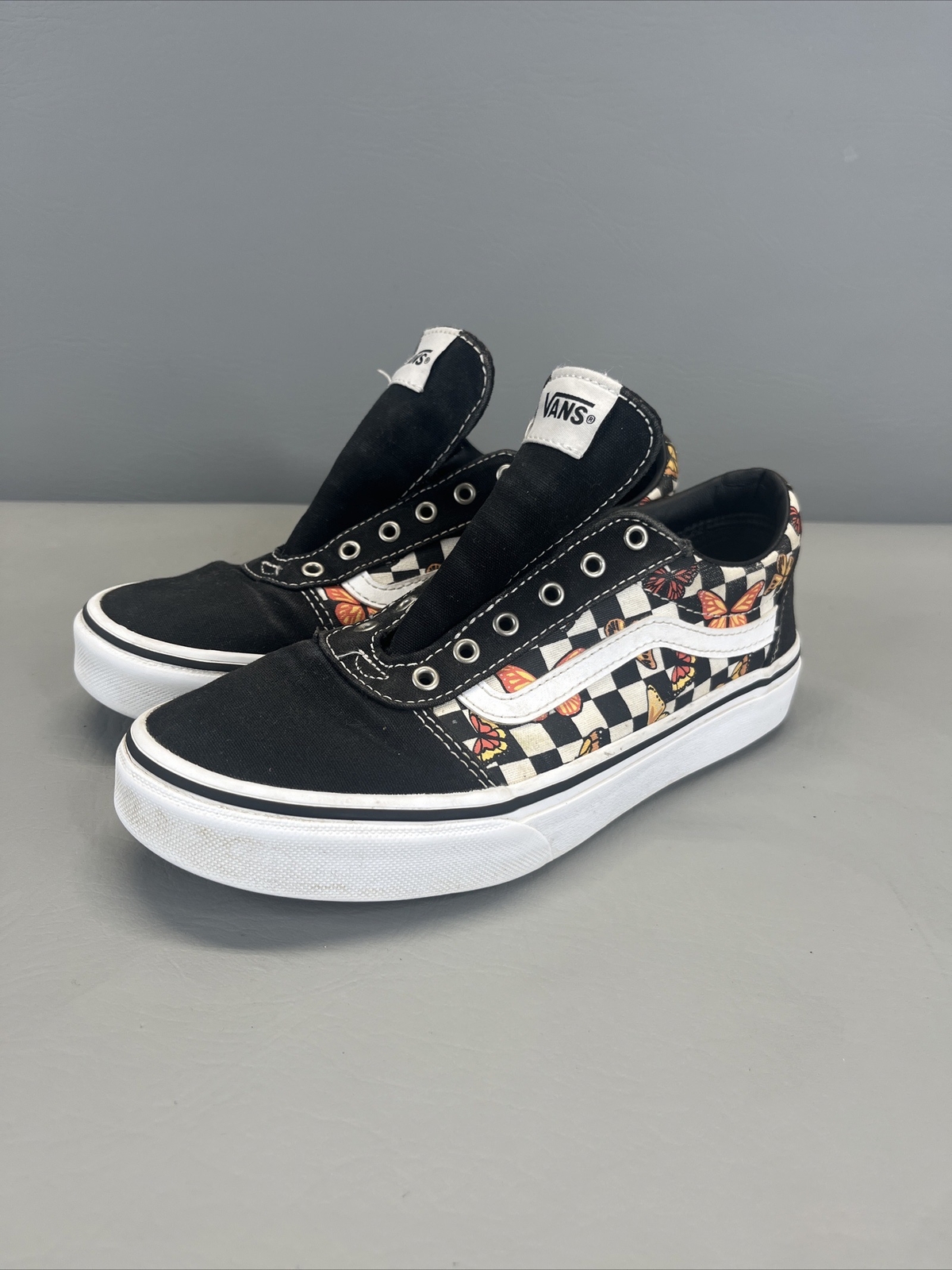 Vans Shoes Butterfly Black White Checkered Lace Up Sn… - Gem