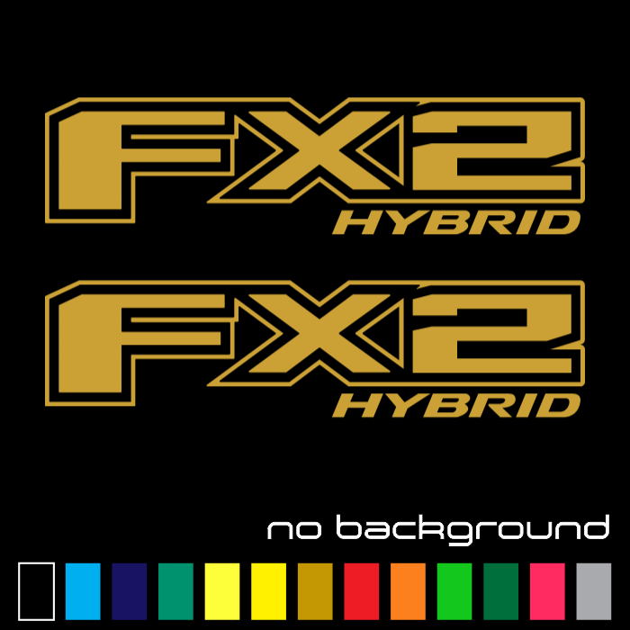 2x FX2 Hybrid Sticker Vinyl Decal Truck Off Road Bed Side F150 F250 ...
