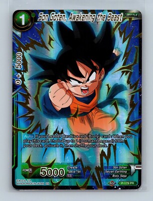 Dragonball Super CCG Son Goten Awakening the Beast P-179 Foil Promo | eBay