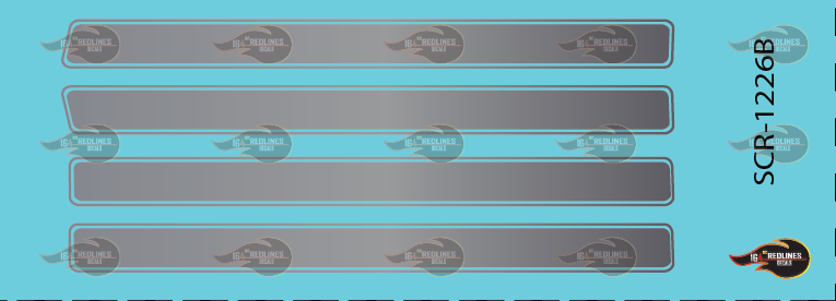 1/64 Classic Muscle Car Stripes "Grey" Decal SCR-1226B | eBay