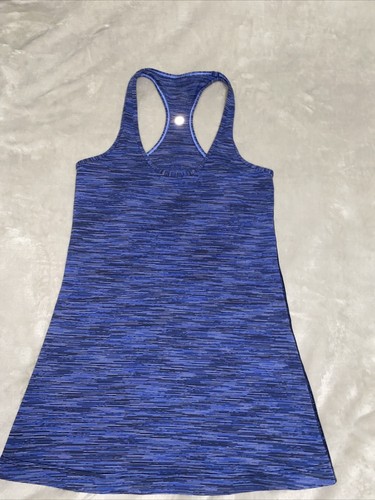 Lululemon Reversible Cool Racerback Blue Black Striped Tank Top | eBay