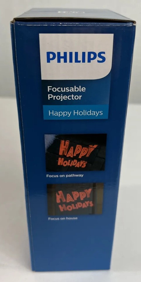 New Philips Happy Holidays Halloween Christmas Red Focusable Projector ...