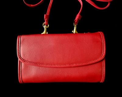 NWT Coach Vtg Red Leather Envelope Swing Clutch Convertible Bag Wallet ...