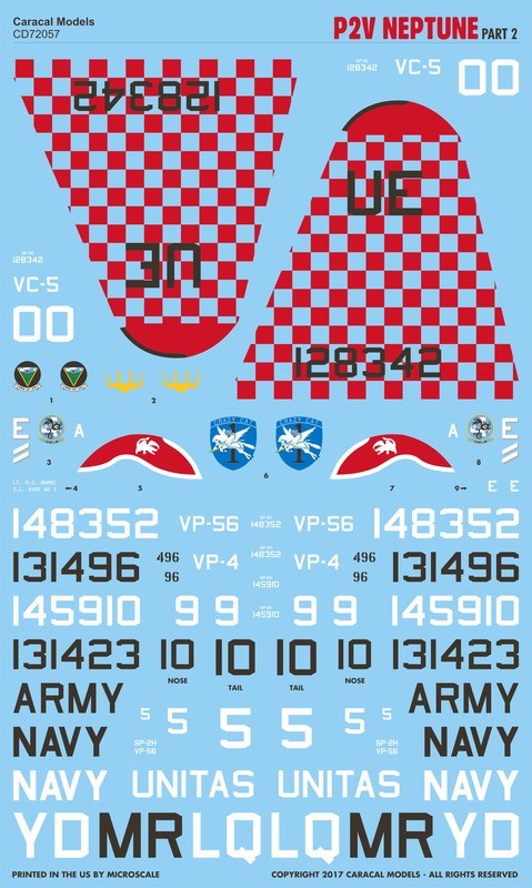 Caracal 1/72 decal CD72057 - P2V Neptune Part 2 for the Hasegawa kit | eBay