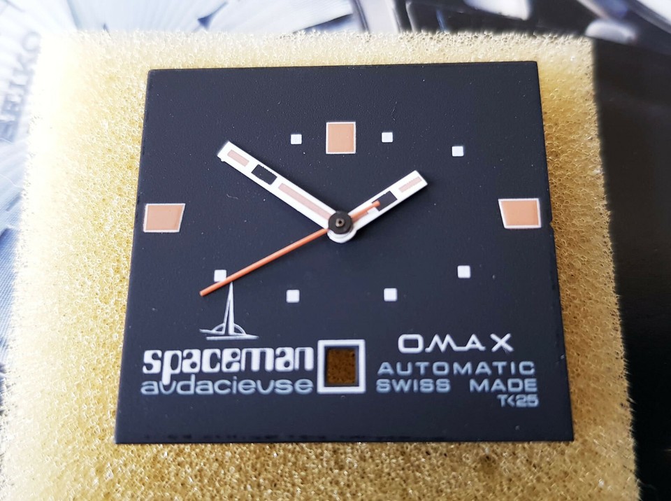 RARE REPLACEMENT DIAL HANDS VINTAGE OMAX SPACEMAN DIAL AUTOMATIC GENTS ...