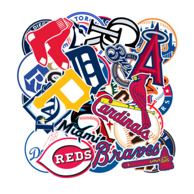 Complete 30 MLB Baseball Teams Logo Decals Stickers for Luggage/Laptop ...