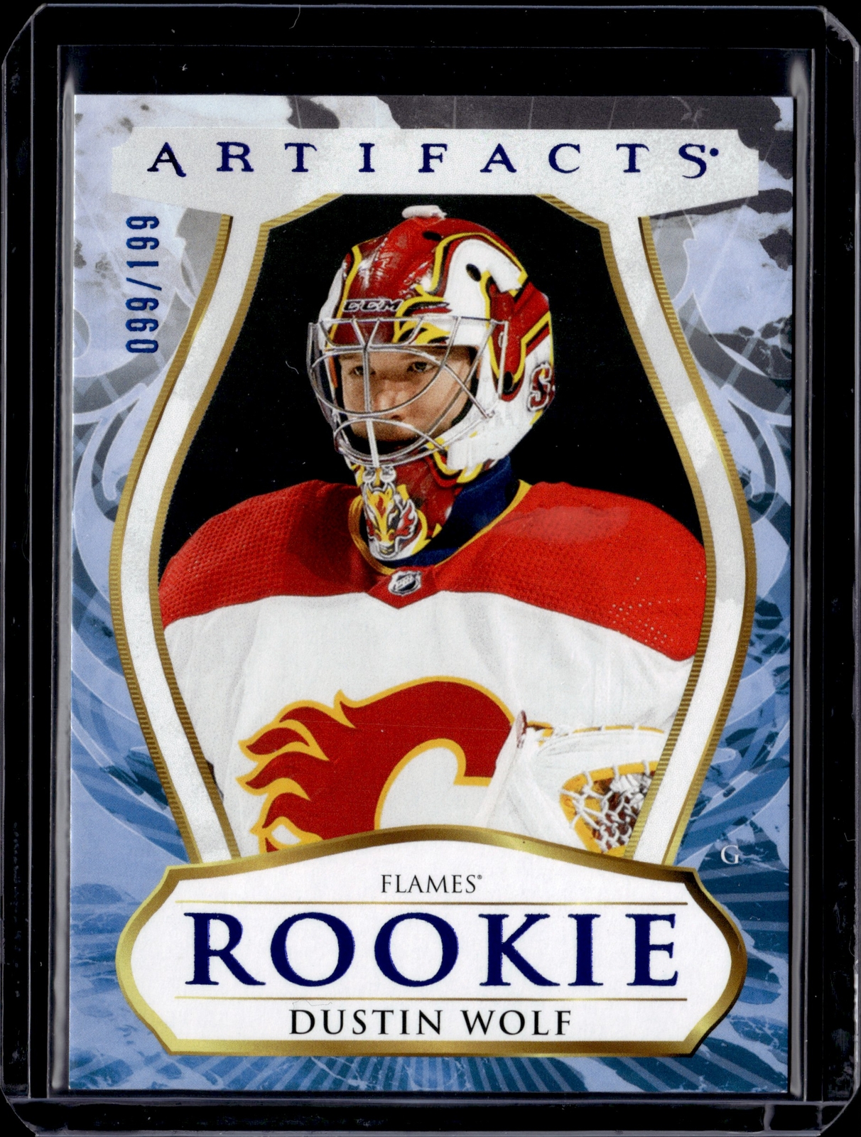 2023-24 Upper Deck Artifacts Royal Blue Dustin Wolf Rookie 099/199 ...