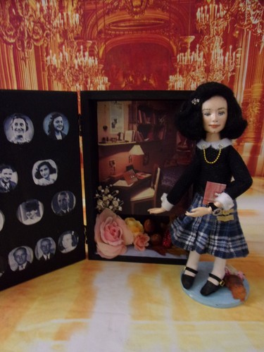 OOAK Anne Frank Doll Repaint Art WW 11 Annex Bookcase Diary Diorama | eBay