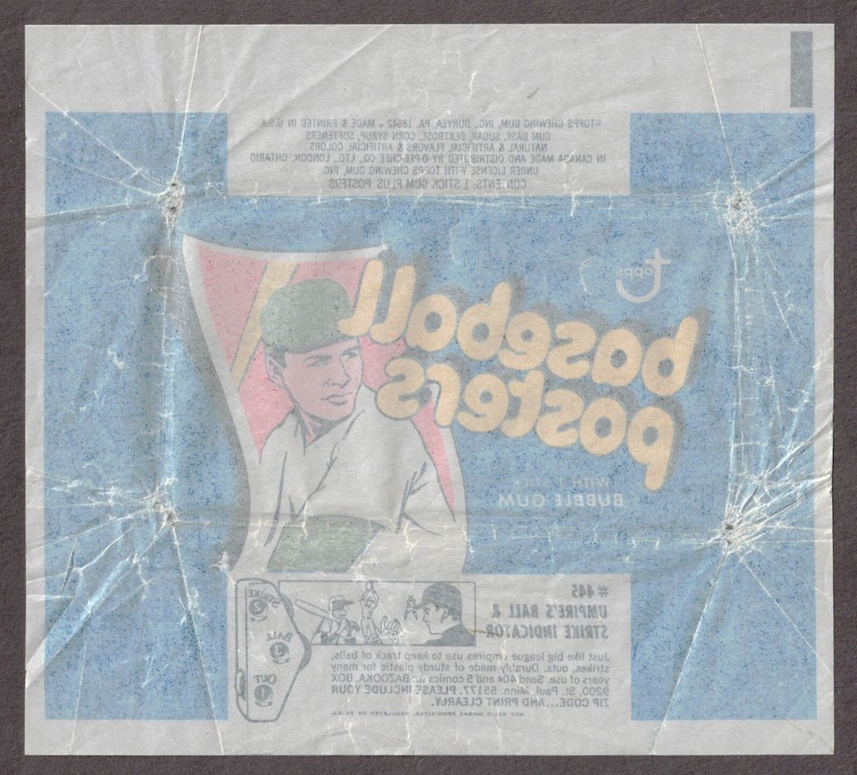 1972 Topps Baseball Posters Wrapper Ball & Strike Indicator | eBay