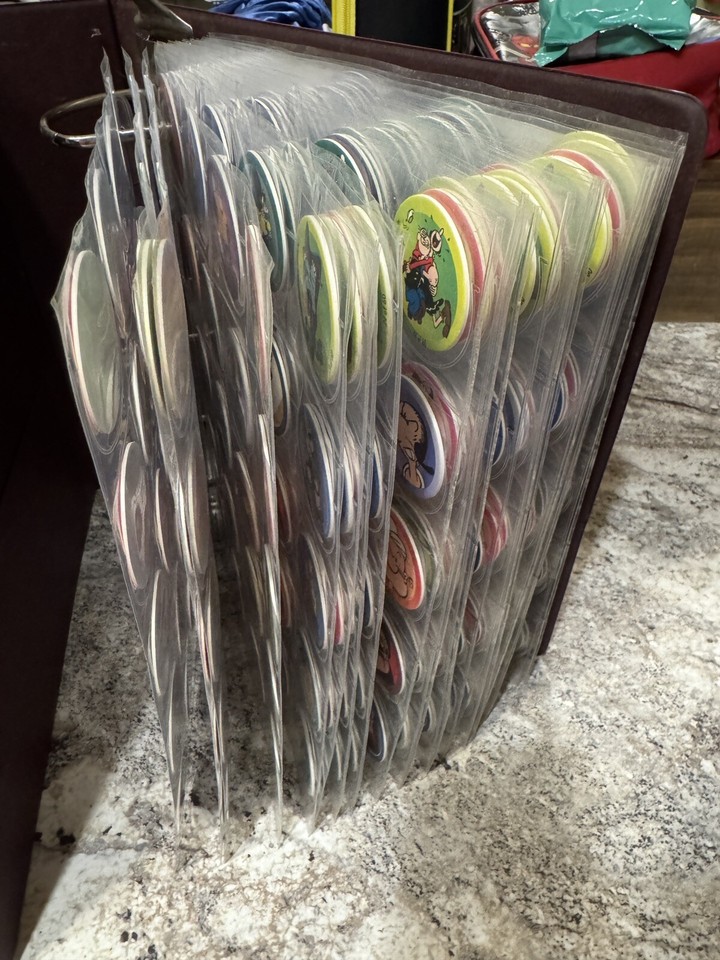 Binder of pogs lot 90s Popey | eBay