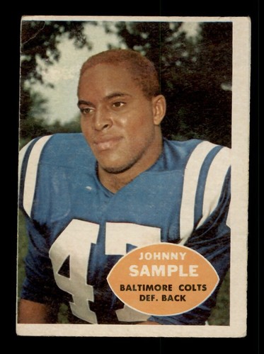 1960 TOPPS FOOTBALL #9 JOHNNY SAMPLE BALTIMORE COLTS (CREASE) | eBay
