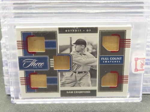 2022 Three and Two Sam Crawford Full Count Swatches Red Game Used Bat ...
