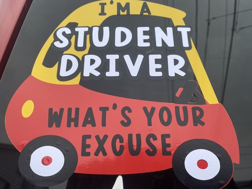 Funny Student Driver Cozy Coupe vinyl car decal | eBay