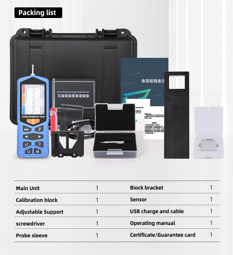 Surface Roughness Tester Gauge Digital Surface Roughness Meter with Ra ...