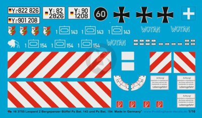 Peddinghaus 1/16 Bergepanzer 3 Buffel 'Wotan' ARV Markings PzBtl 143 / ...