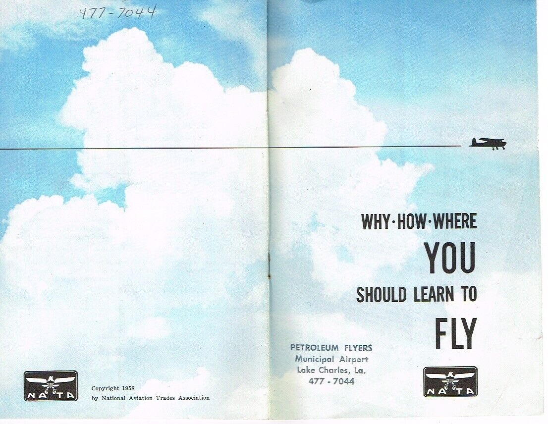 Learn to Fly Booklet NATA Aviation Petroleum Flyers 1958 Vintage ...