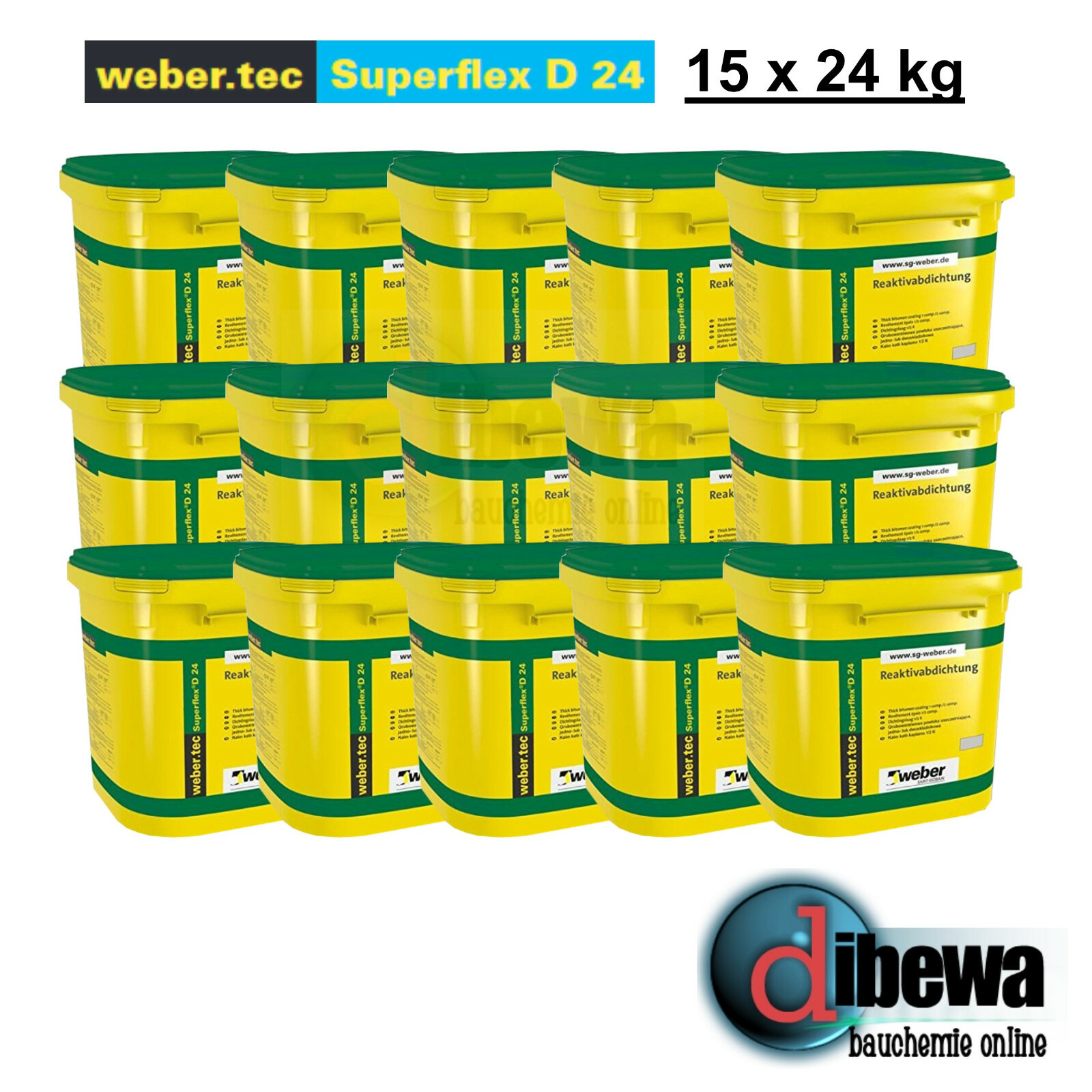 weber.tec Superflex D 24 - Reaktivabdichtung, Kellerabdichtung, 2-Komp. 15x24 kg | eBay.de