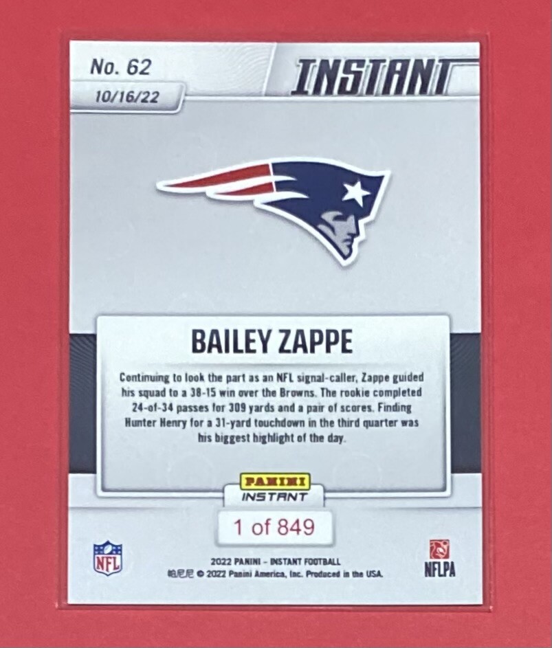 2022 Panini Instant Football - NFL BASE / ROOKIE CARD SP - Pick A Card ...