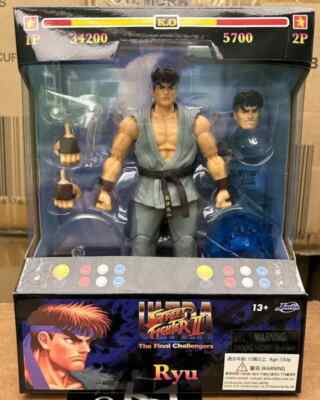 New Ultra Street Fighter II (GREY) Ryu 6-Inch Action Figure BY JADA ...
