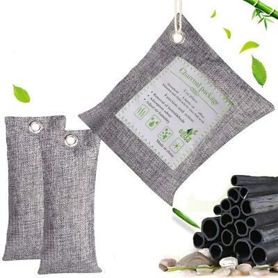 3pc Natural Fresh Air Bamboo Charcoal Purifier Dehumidifier Bags Odour ...