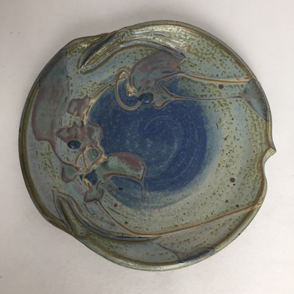 Jerry Kessler Loess Hills Studio Pottery Plaque Platter Onawa Iowa 9 3/ ...