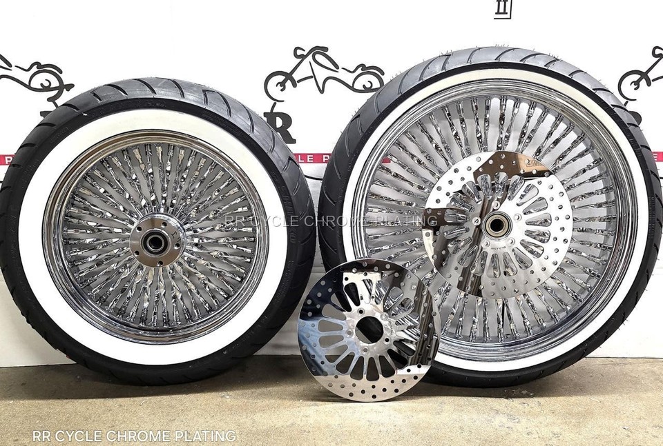 DNA 52 Cali Twisted Spoke Wheels Rotors Tire Harley Touring 00-07 Road ...