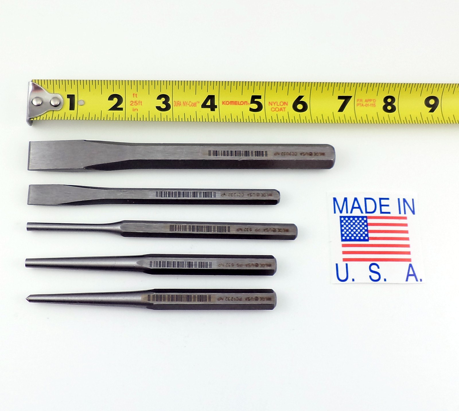 Wilde Tool 5pc Punch & Chisel Set MADE IN USA Professional High Carbon Steel | eBay