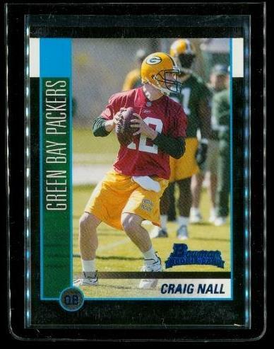 2002 TOPPS BOWMAN ROOKIE Football Trading Card #146 CRAIG NALL Green ...
