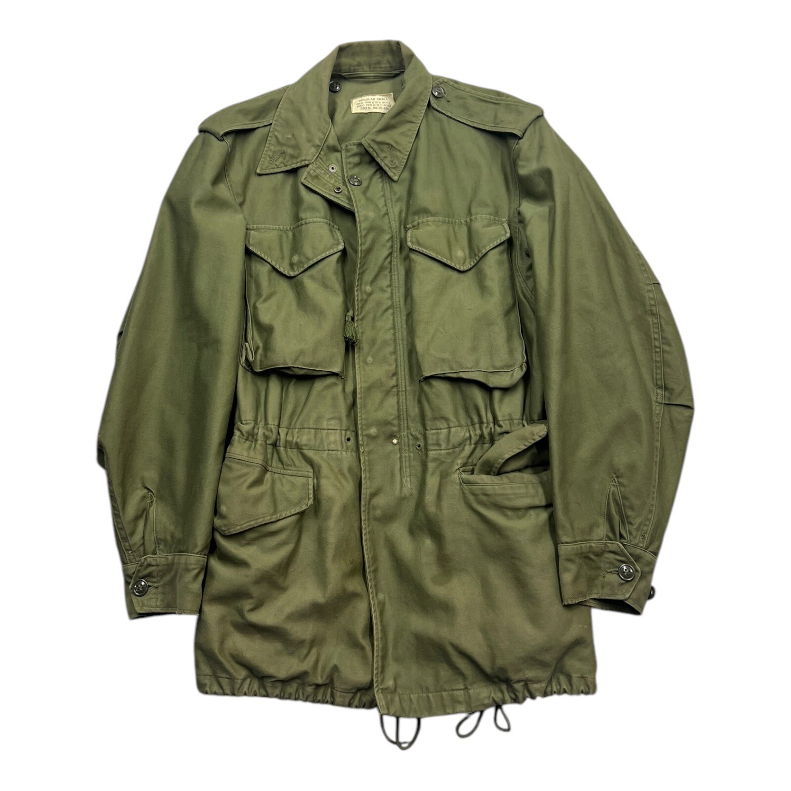 Vintage M1951 Field Jacket Army OD Green Sateen Small Reg Military | eBay