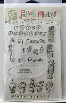 VTG ~ Impression Obsession Rubber Clear Stamps ~ CL210 Happy Birthday ...