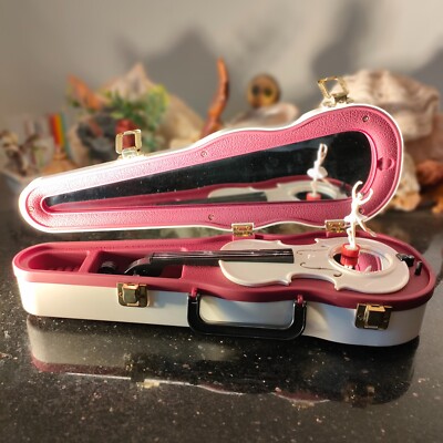 Violin Music Box Girl's Musical Jewelry Storage Box with Spin Ballet ...