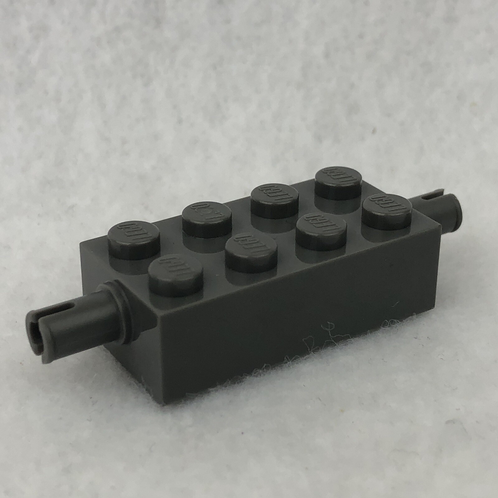 LEGO 6249 Dark Bluish Gray Brick, Modified 2 x 4 with Pins (x1) | eBay