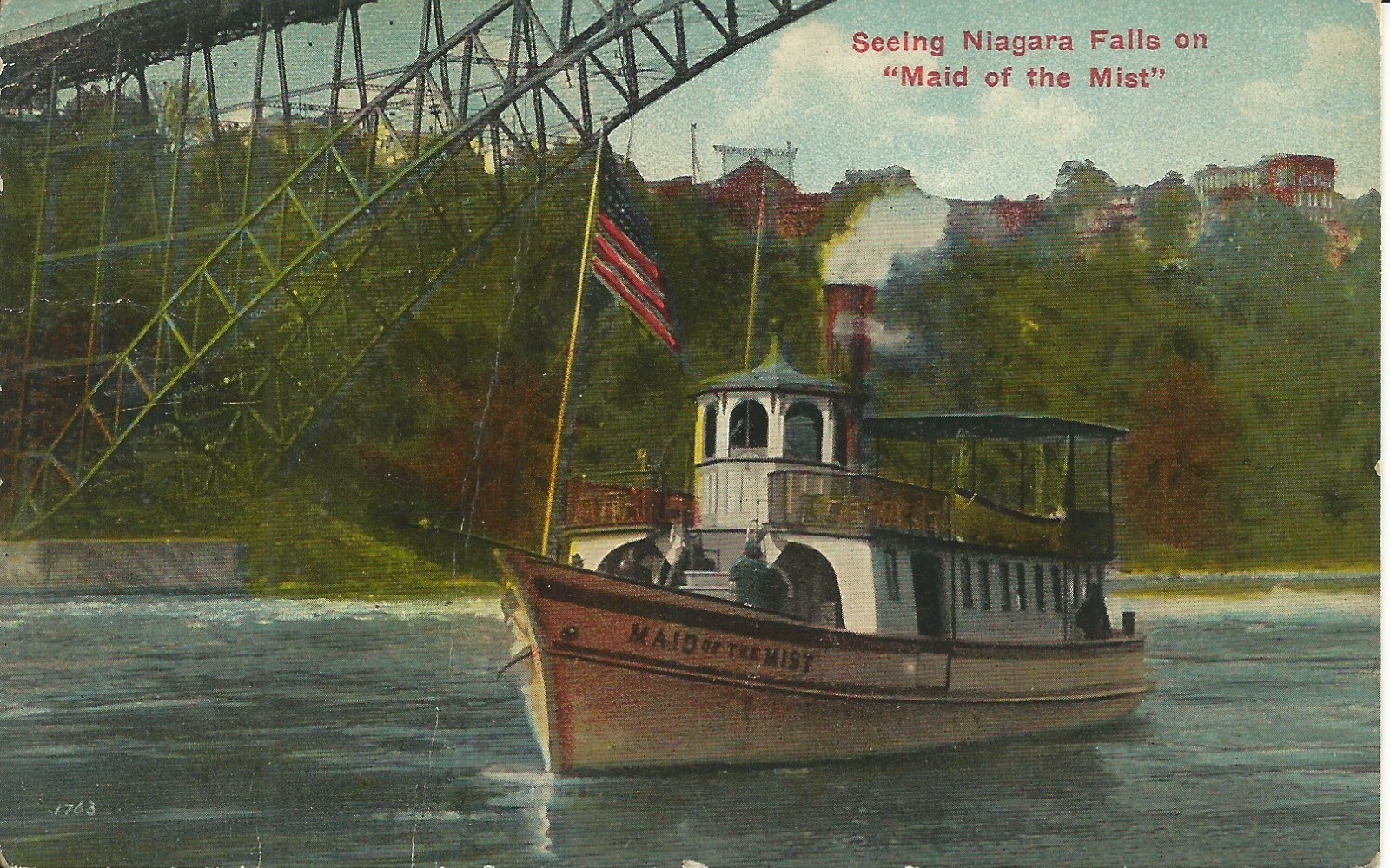 Niagara Falls Maid of the Mist Steamer Boat 1914 New York MY Post Card ...