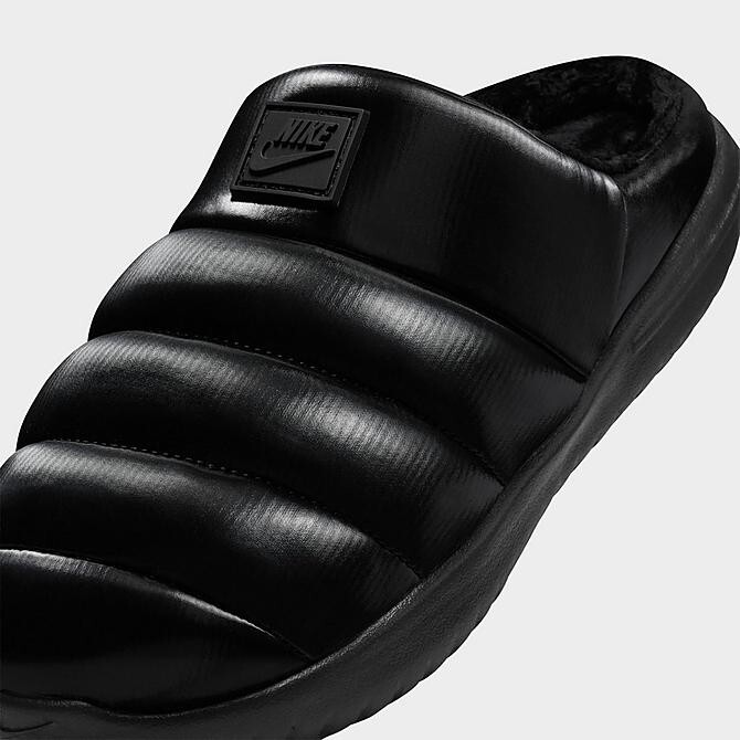 NEW Women's Size 6 Nike Burrow SE Triple Black Slides Sandals Slip On ...