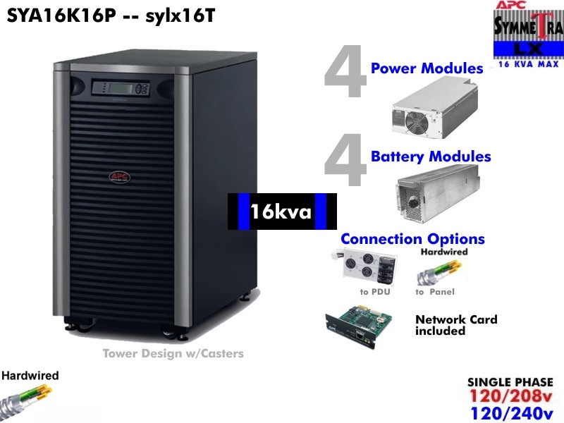 APC Symmetra LX 16000va UPS 120/208/240v SYA16K16P Rebuilt 16k w ...