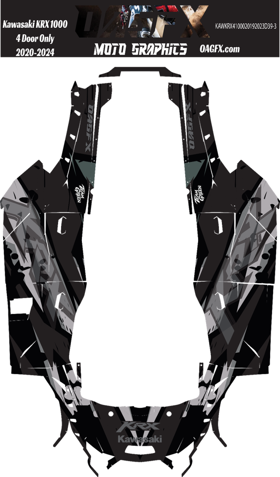 2020 - 2024 Kawasaki Teryx KRX 4 Door 1000 Graphic Kit-Pro Edition D39 ...
